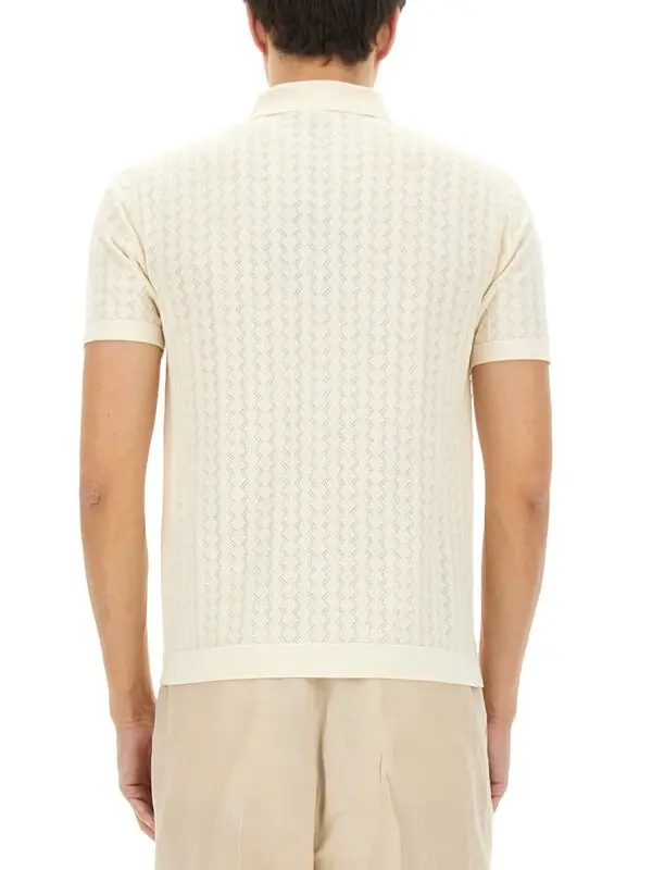 Dolce & Gabbana Perforated Cotton Knit Shirt