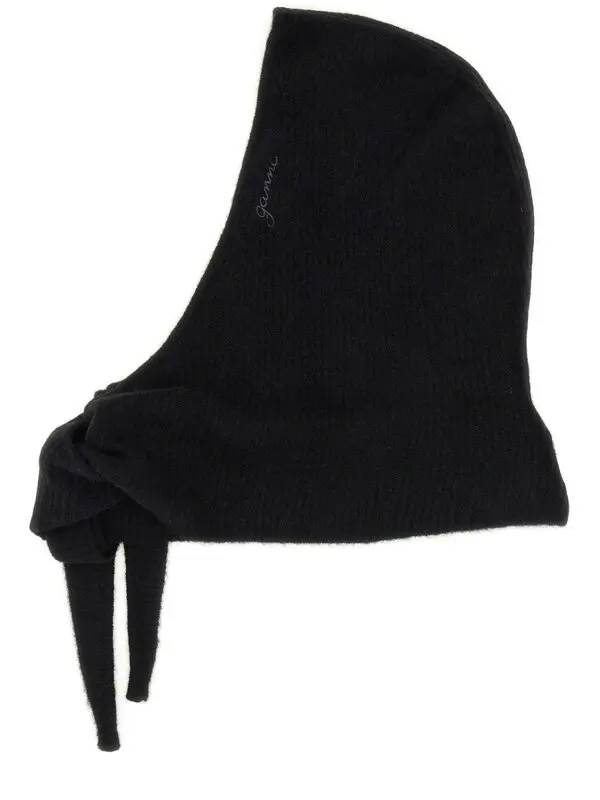 GANNI Wool Balaclava - Black