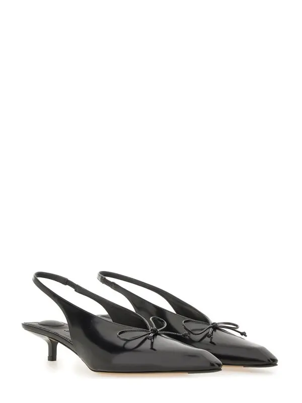Jacquemus Leather Slingbacks - Black