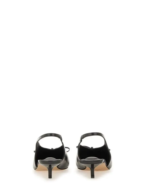 Jacquemus Leather Slingbacks - Black