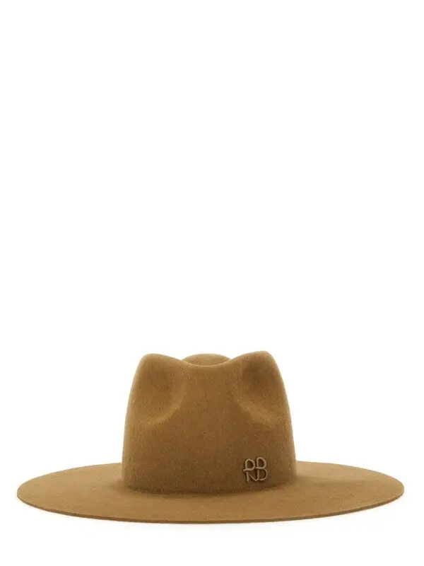 Ruslan Baginskiy Felt Hat With Logo - Beige