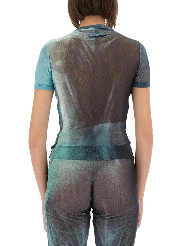 JEAN PAUL GAULTIER Water Mesh T-shirt - Azure