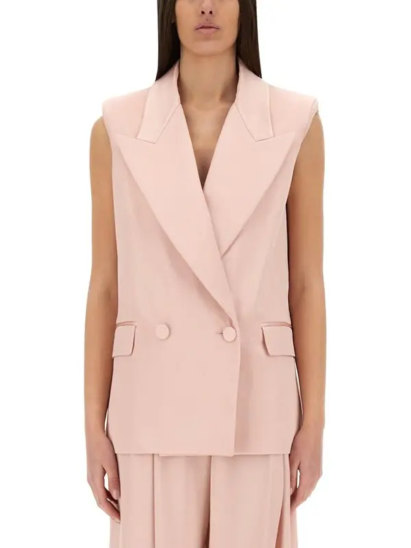 Nina Ricci Double-breasted Sleeveless Jacket - Pink