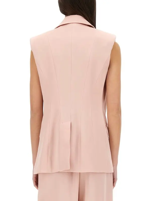 Nina Ricci Double-breasted Sleeveless Jacket - Pink