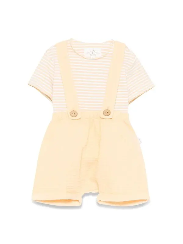 TEDDY & MINOU Two Piece Cotton Suit - Yellow