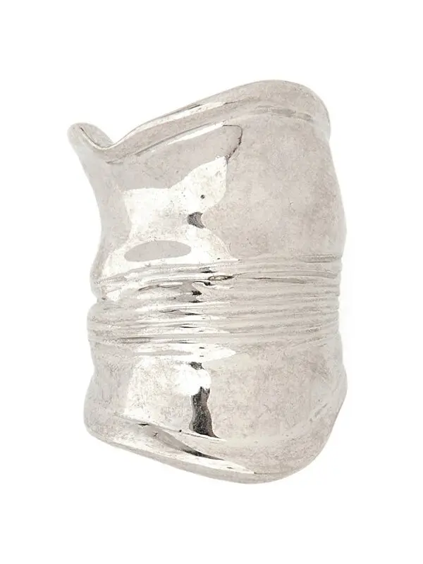 Jean Paul Gaultier Crushed Can Ring - Silver