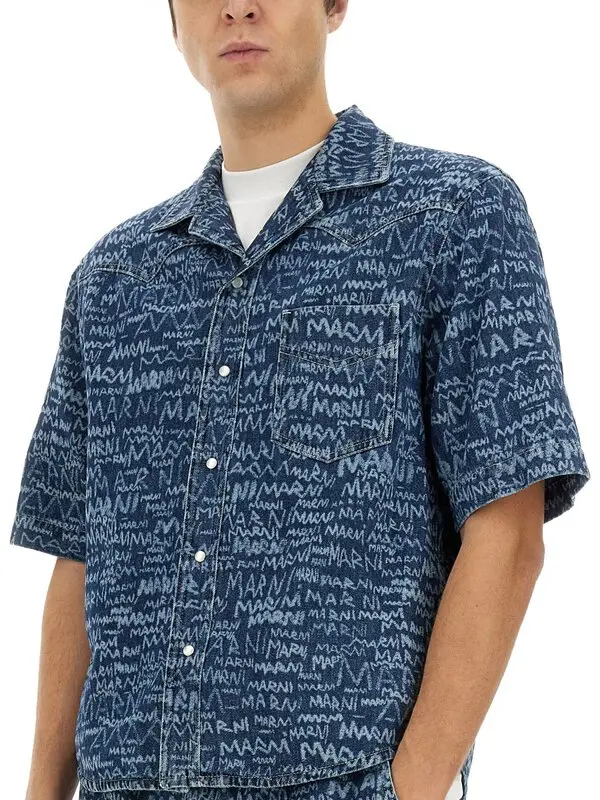 Marni Bowling Shirt - Denim