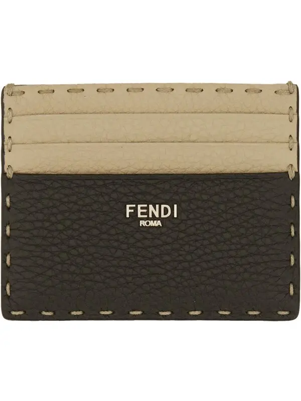 Fendi Card Holder 'saddlery - Beige