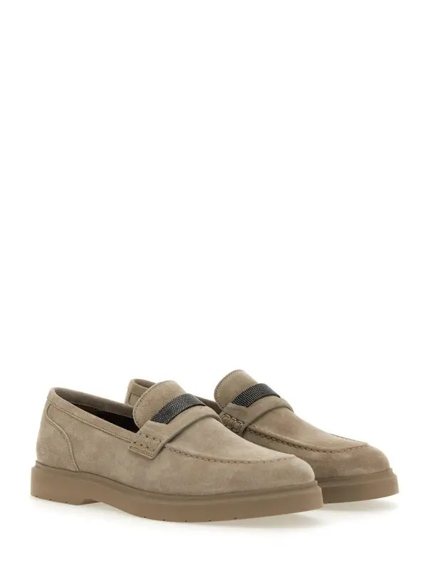 Brunello Cucinelli Suede Penny Loafer