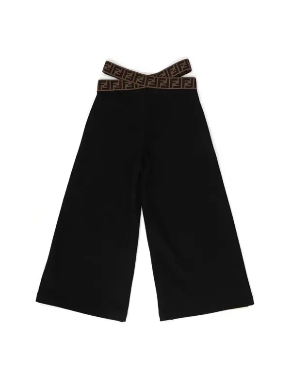 Fendi Wide Sweatpants - Black