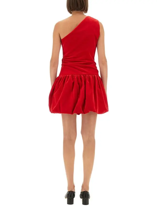 PATOU One Shoulder Mini Dress - Red
