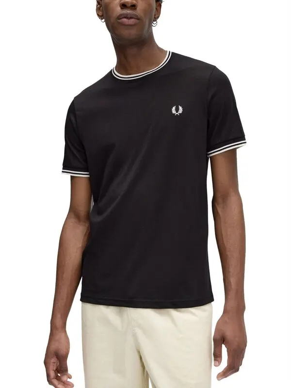 Fred Perry Double Stripe T-shirt - Black