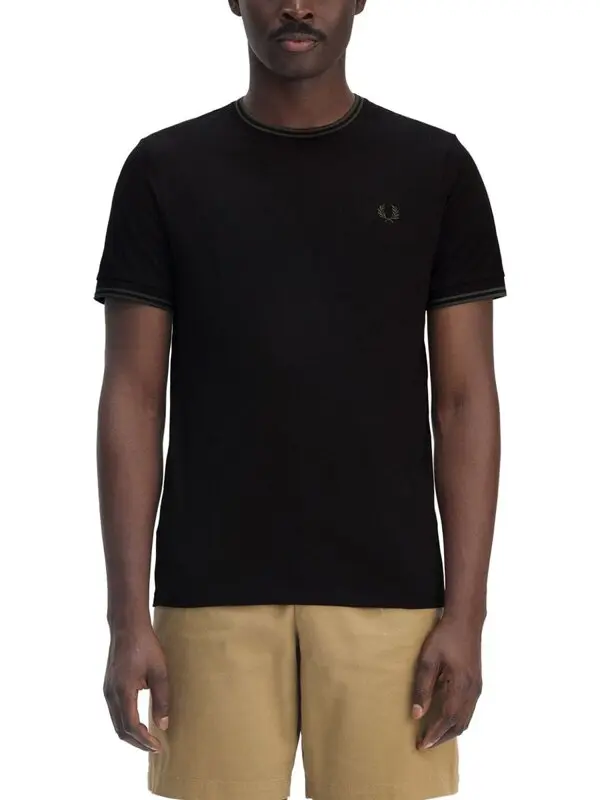 Fred Perry Striped T-shirt - Black