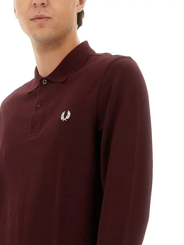 Fred Perry Cotton Polo - Bordeaux