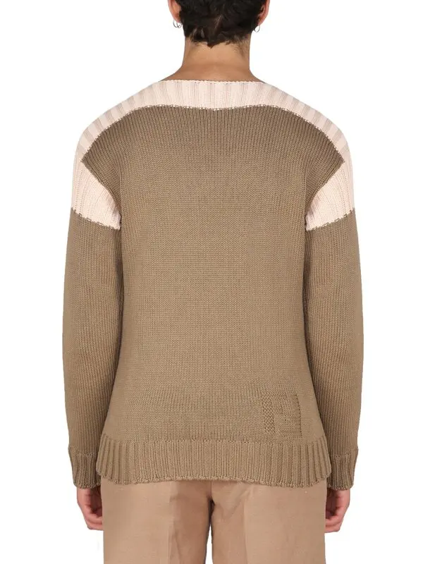 Fendi Cotton And Cashmere Sweater - Beige