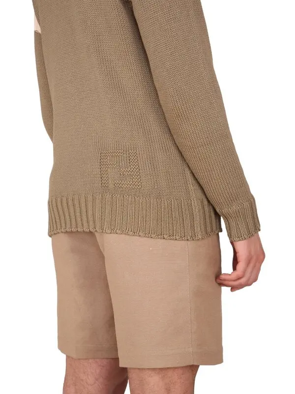 Fendi Cotton And Cashmere Sweater - Beige