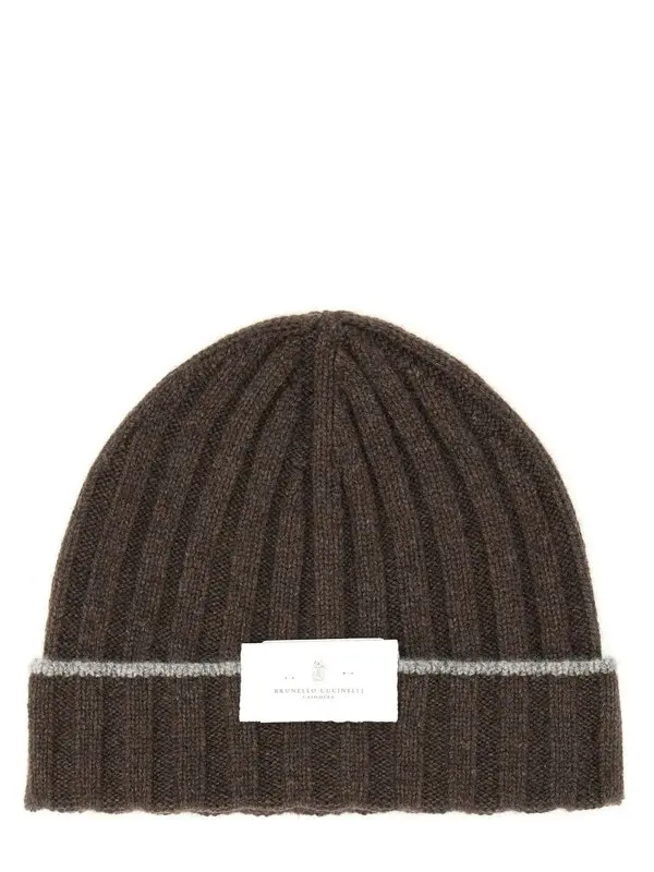 Brunello Cucinelli Cashmere Beanie - Brown