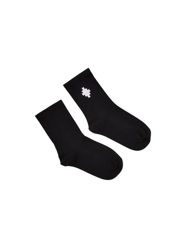 MARCELO BURLON COUNTY OF MILAN Crew Socks - Black