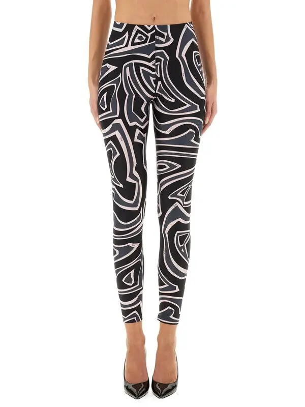 Emilio Pucci Labyrinth Print Leggings - Multicolour