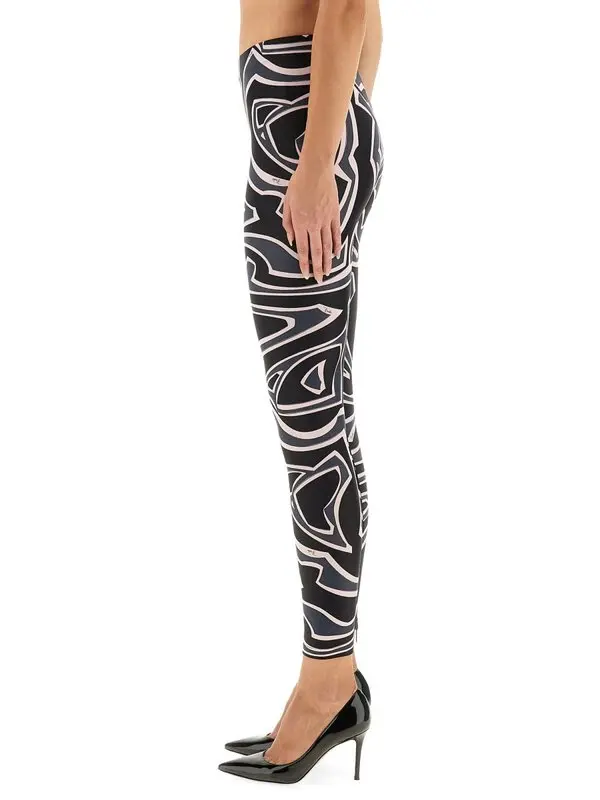 Emilio Pucci Labyrinth Print Leggings - Multicolour