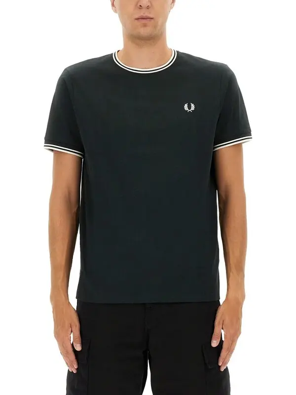 Fred Perry Double Stripe T-shirt - Green