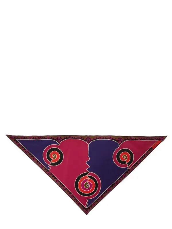 Emilio Pucci Astro Print Triangle Scarf - Multicolour