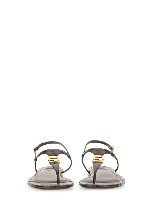 Fendi Flat Sandal - Brown