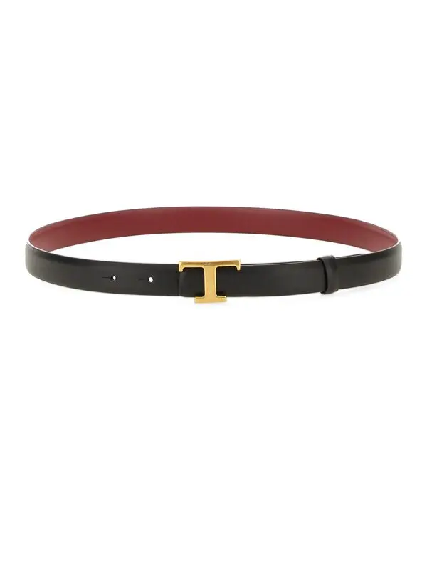 TOD'S T Timeless Reversible Belt - Black