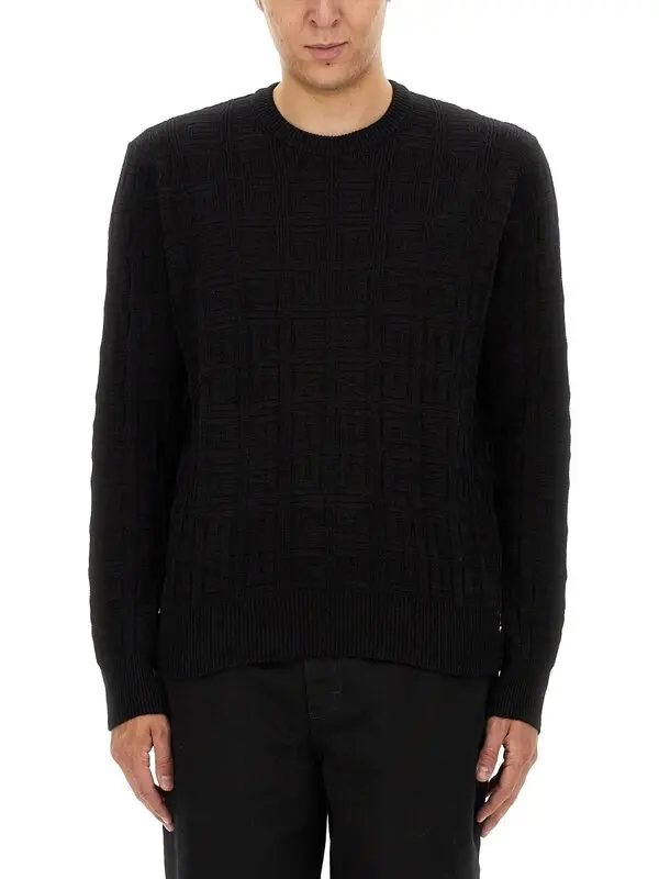 Givenchy Regular Fit Textured Knit - Black