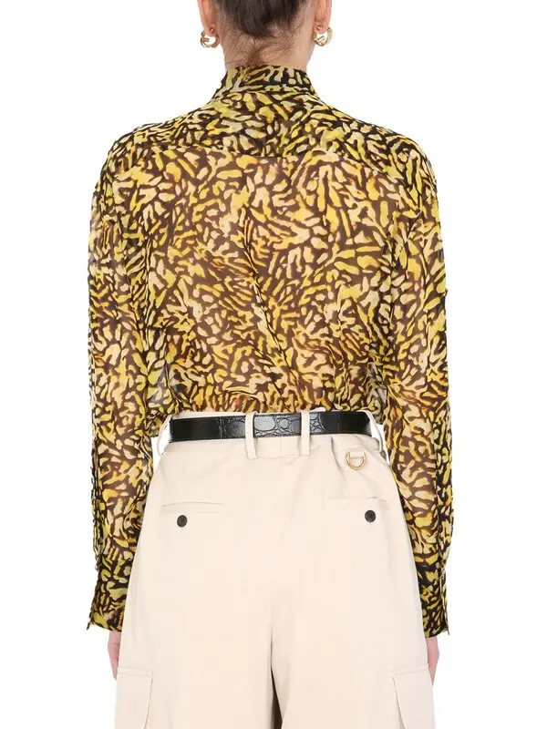 Givenchy Long Animal Print Shirt