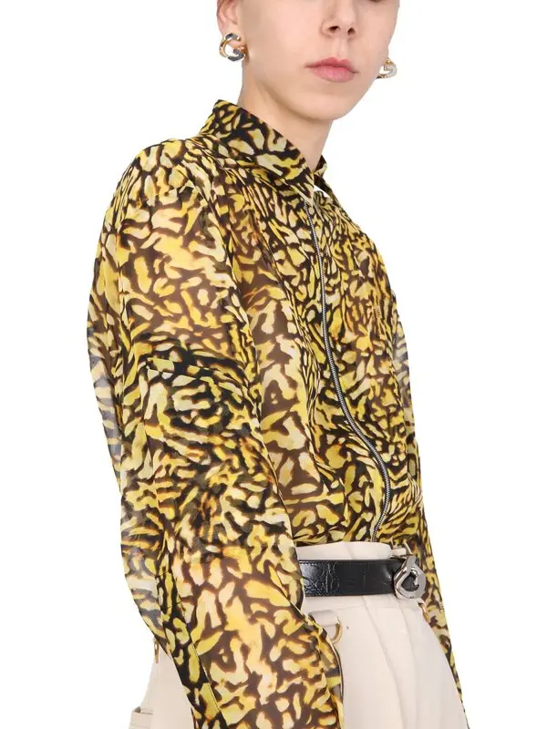 Givenchy Long Animal Print Shirt