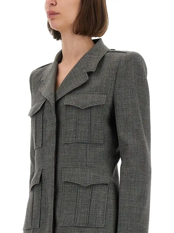 Alexander McQueen Wool Fitted Jacket