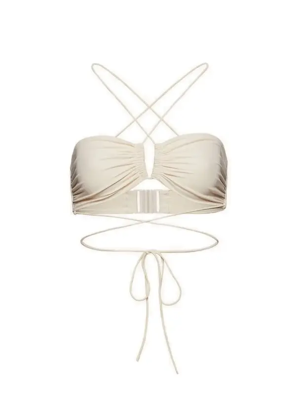 Magda Butrym Bandeau Bikini Top - Beige
