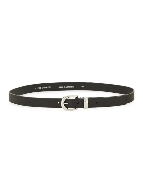 SUNFLOWER Leather Belt - Black