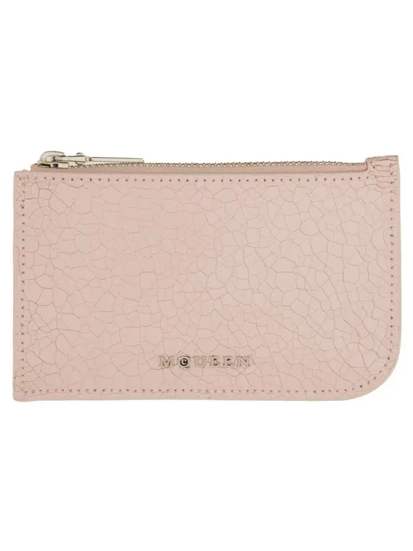 Alexander McQueen Alexander Mc Queen Card Holder With Logo - Pink