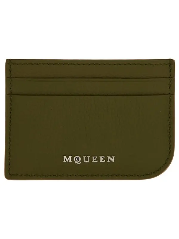 Alexander McQueen Alexander Mc Queen Leather Card Holder - Military Green
