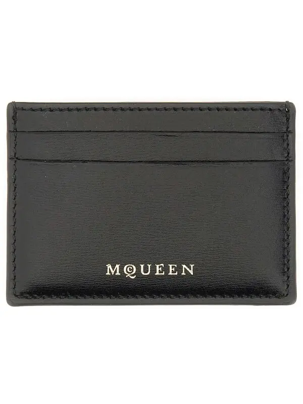 Alexander McQueen Alexander Mc Queen Card Holder With Logo - Black