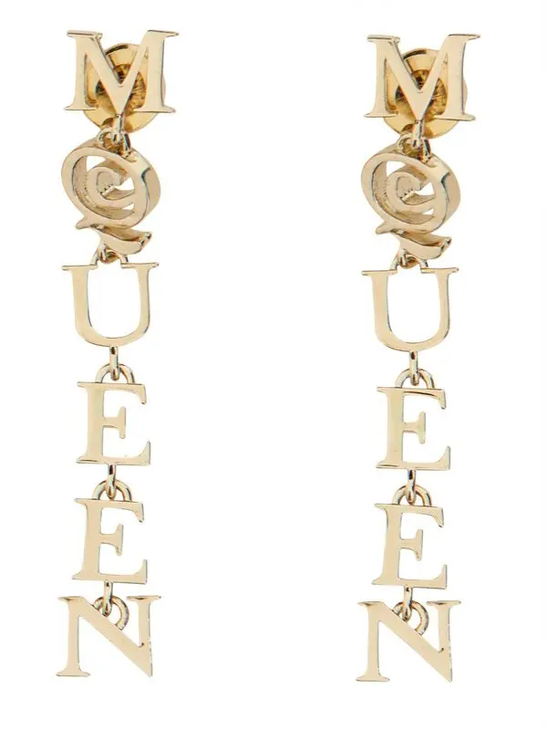 Alexander McQueen Logo Earrings - Gold