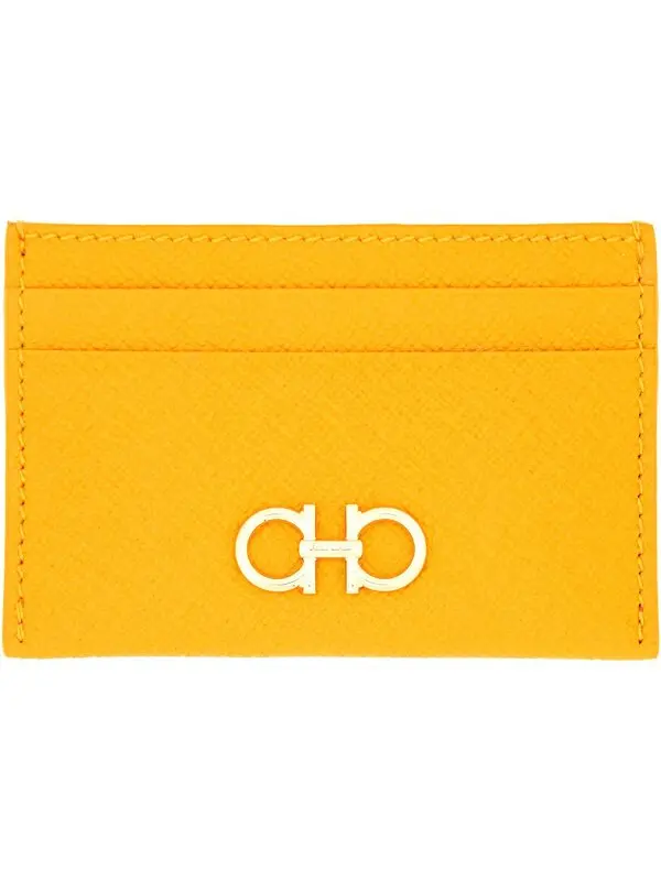 FERRAGAMO Card Holder 'hooks - Yellow