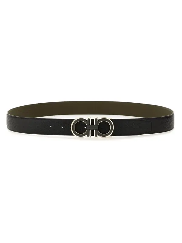 FERRAGAMO Belt With Hook Detail - Black