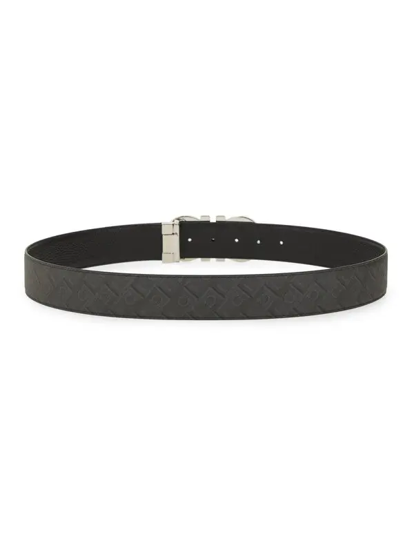 FERRAGAMO Reversible 'hooks' Belt - Black