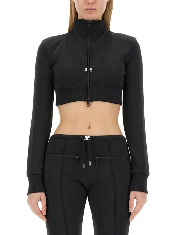 COURREGES Cropped Logo Jacket