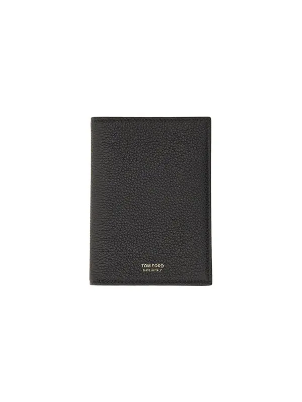 TOM FORD Passport Holder With Logo - Black
