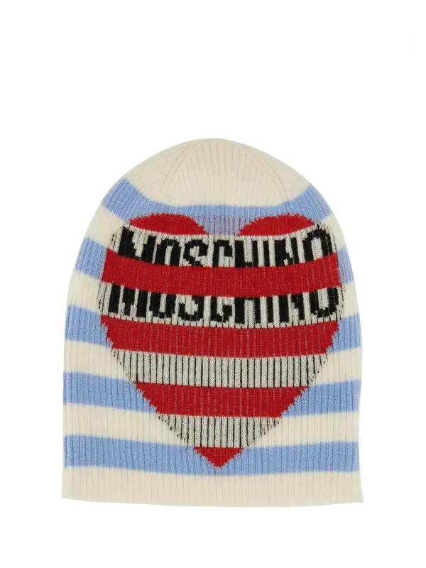 Moschino Wool Cap With Logo - Multicolour
