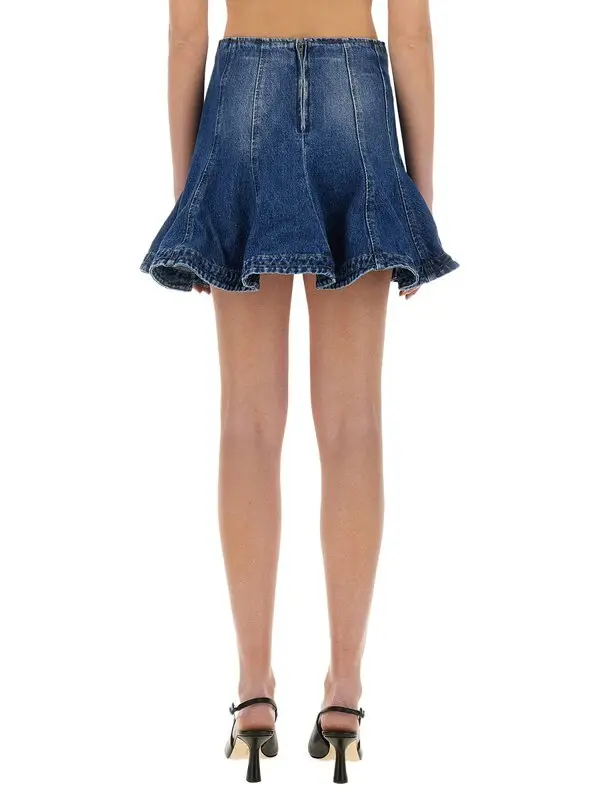 MSGM Cotton Skirt - Denim
