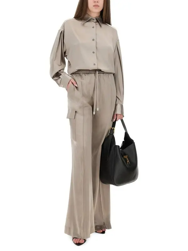 TOM FORD Silk-blend Cargo Pants - Beige