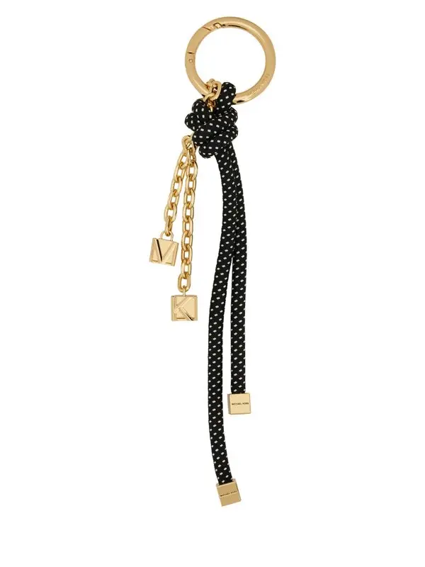 Michael Kors Keychain Charm With Logo - Black