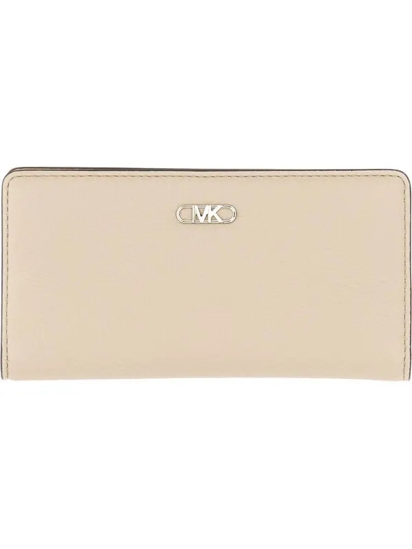 Michael Kors Leather Wallet - Beige