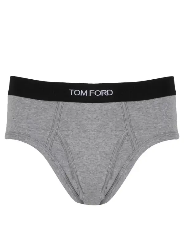 TOM FORD Briefs With Logo - Grey