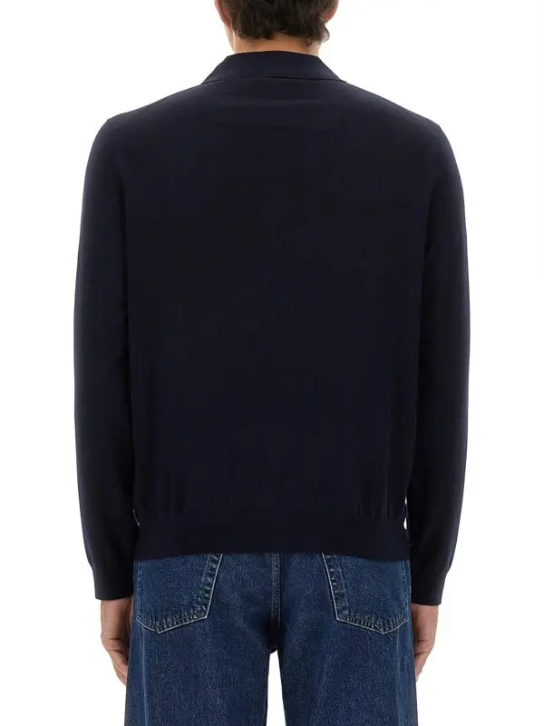 SUNFLOWER Wool Polo - Blue